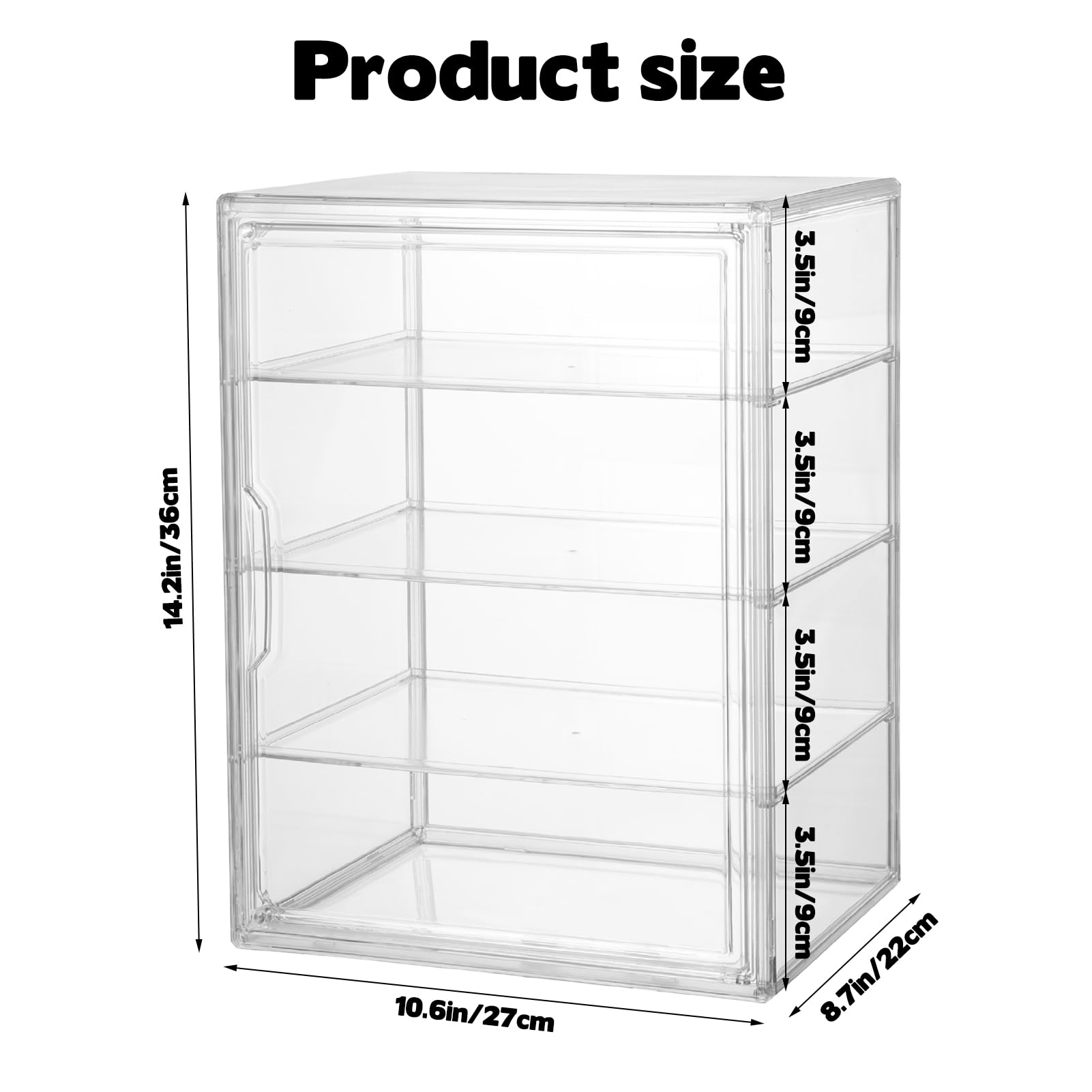 Snapklik.com : Clear Acrylic Miniature Storage Case Stackable Miniature ...