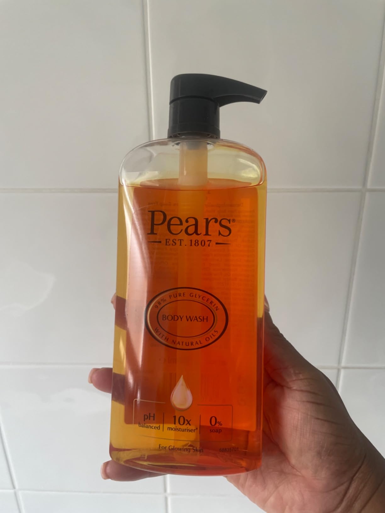 Pears Pure & Gentle Body Wash - Soothing Natural Extracts Shower Gel ...
