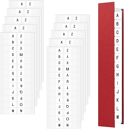 260 Stück Index Tabs Selbstklebende Register A-Z Alphabetische ...