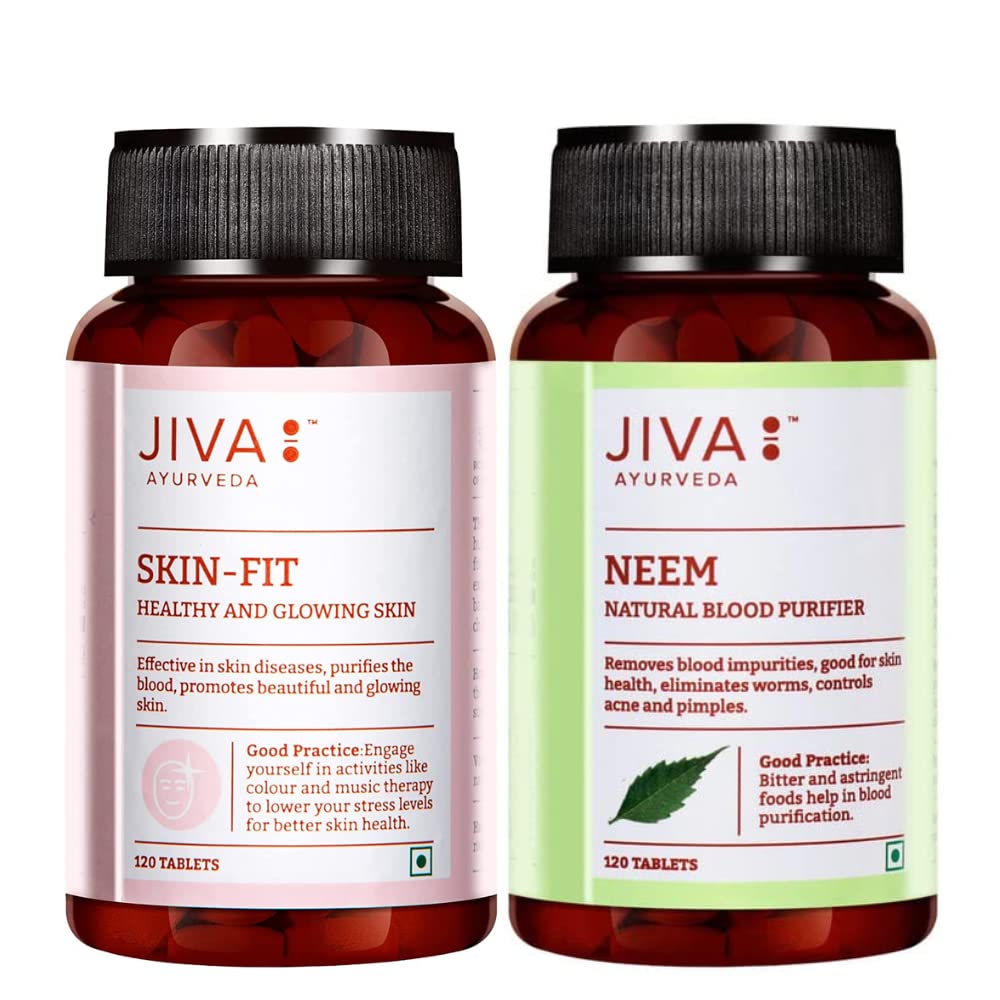 Buy Jiva Combo Of Neem & Skin Fit Tablet For Healthy Skin | 100% ...