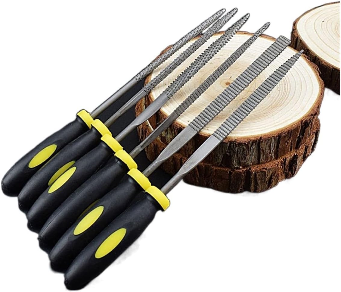 Turning Tools 6x 140mm Metal Rasp Needle Files Set Wood Carving Tools ...