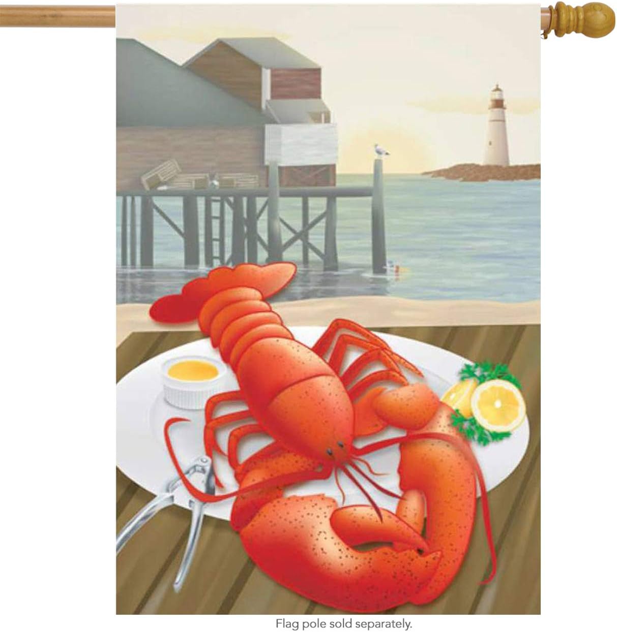 Amazon.com : Premier Kites 52692 House Brilliance Flag, Lobster Catch ...