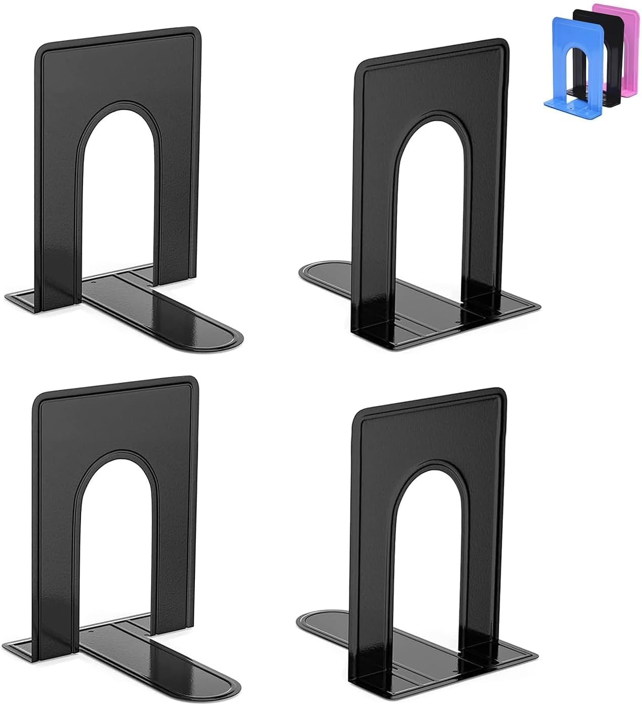Amazon.com : Innovera Universal Economy Bookends, Nonskid, 4 3/4 x 5 1/ ...
