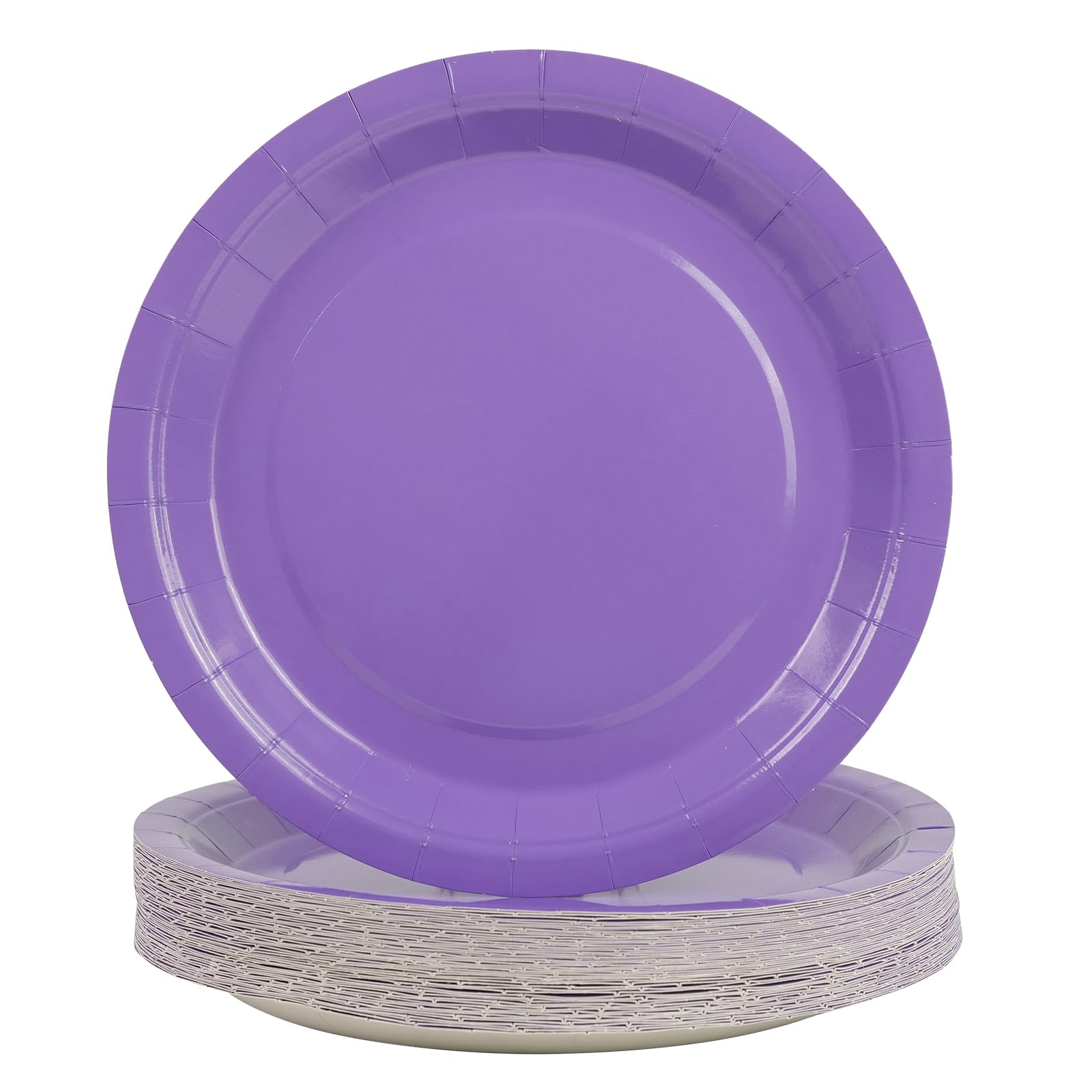 Amazon.com: PUEVENYI 50PCS Purple Paper Plates - 9Inch Solid Purple ...