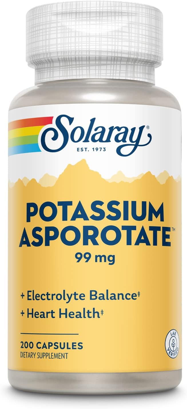 Amazon.com: Solaray Potassium Asporotate Supplement, 99 mg | 200 Count ...