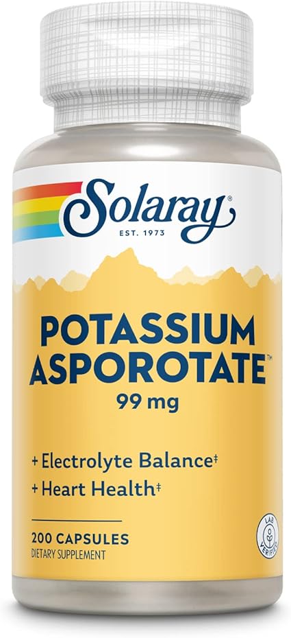 Amazon.com: Solaray Potassium Asporotate Supplement, 99 mg | 200 Count ...