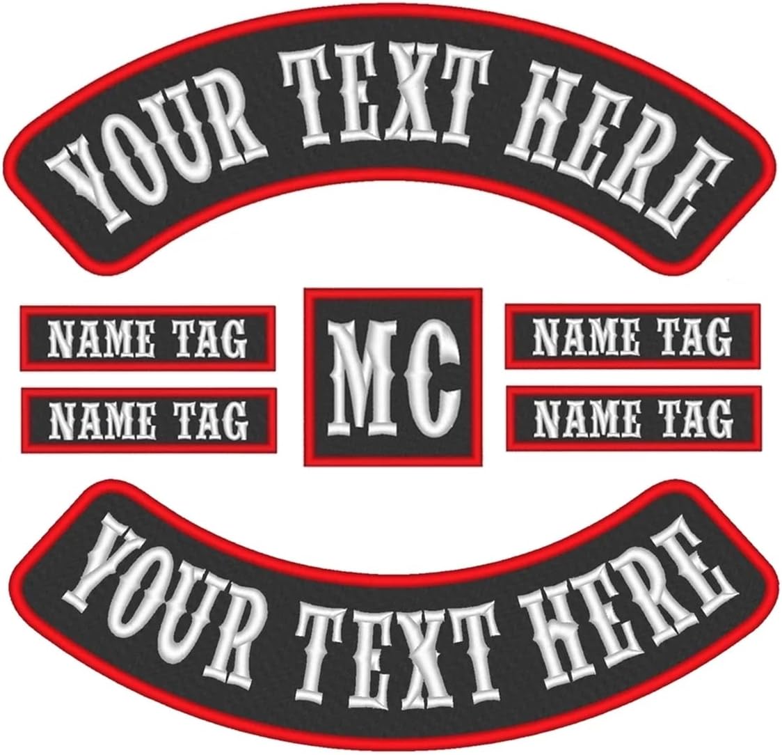 Amazon.com: Custom Patch Vest Biker Motorcycle Rocker Name Patches ...