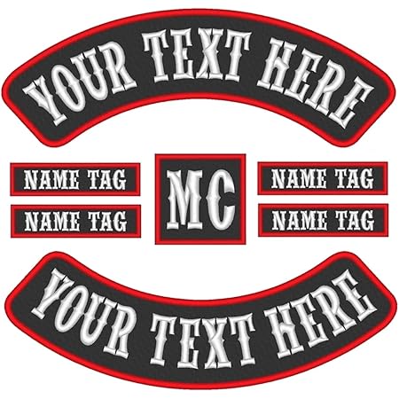 Amazon.com: Custom Embroidered MC Biker Patches, Personalized ...
