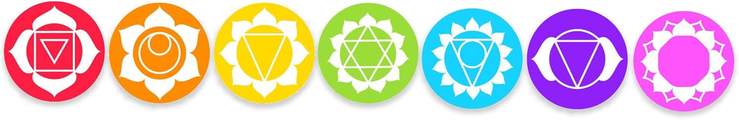 Amazon.com: Black Diamond Art 7 Pack Chakra Stickers - Seven Circle ...