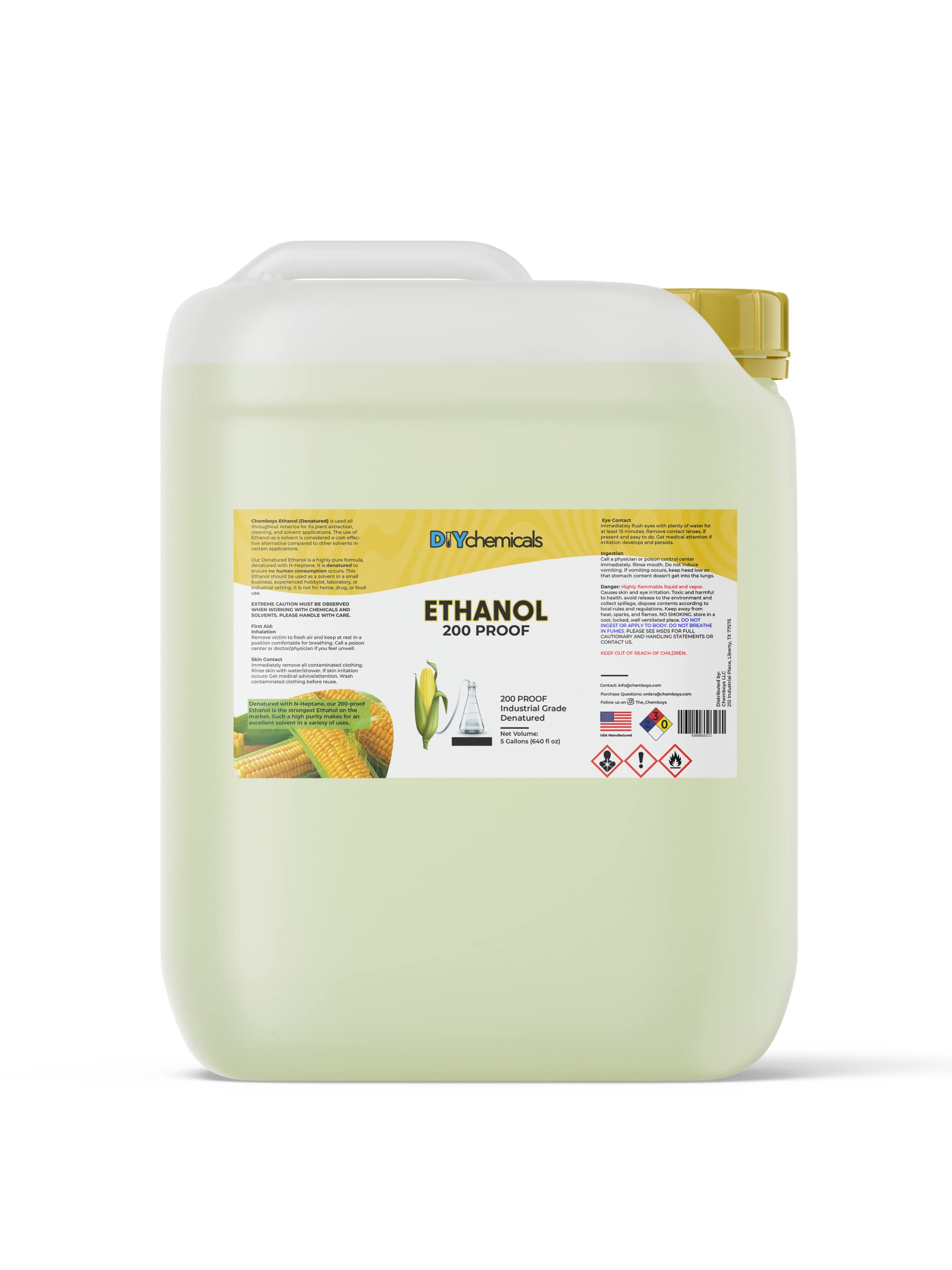 Diychemicals 200 Proof Ethanol Denatured Ethanol Ethyl Alcohol ...