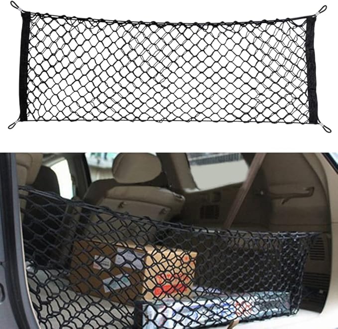 Amazon.com: Car Rear Cargo Net, Universal Adjustable Elastic Trunk ...