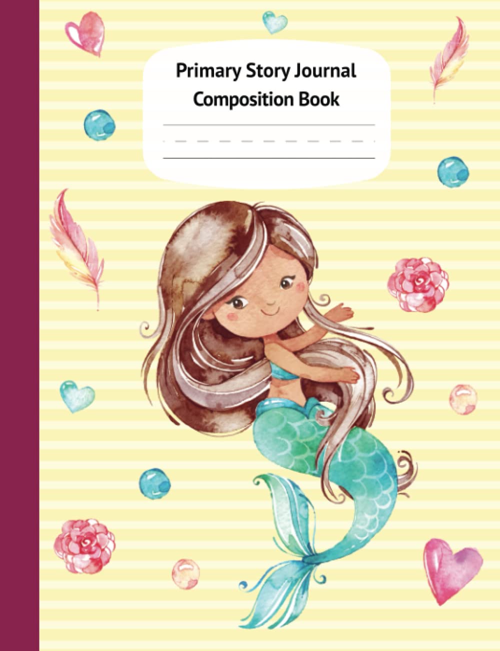Mermaid Cari Primary Story Journal Composition Book: Grade Level K-2 ...