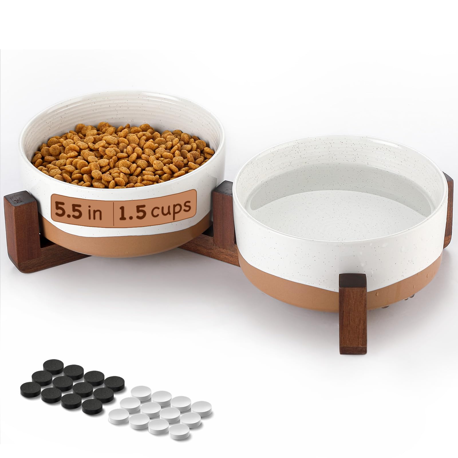 Pet Supplies : Lareina Small Dog Bowls for Food and Water, 1.5 Cups Pet ...
