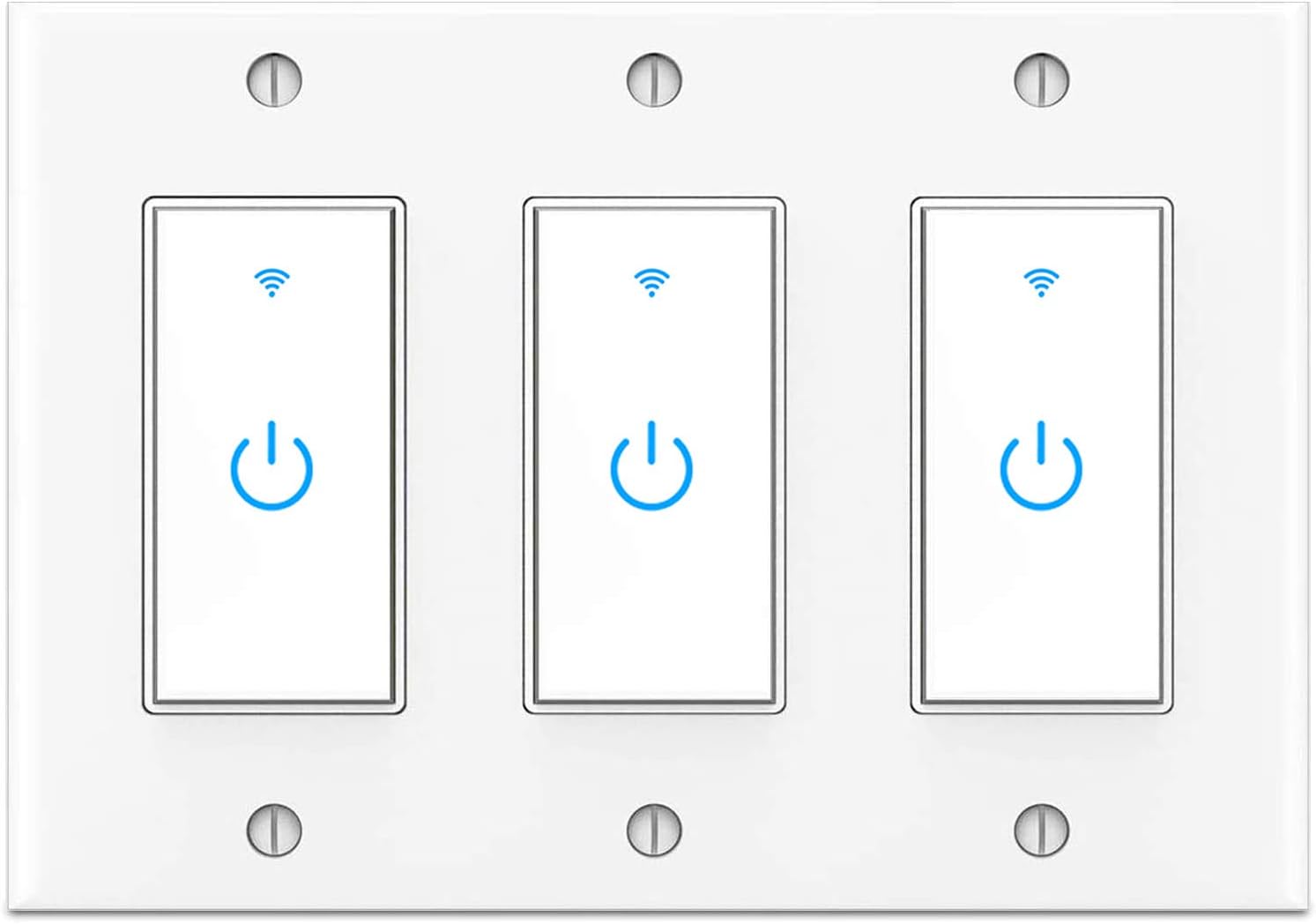 Smart Switch 3Gang Smart Light Switch 3 Gang, 2.4Ghz in-Wall Smart ...