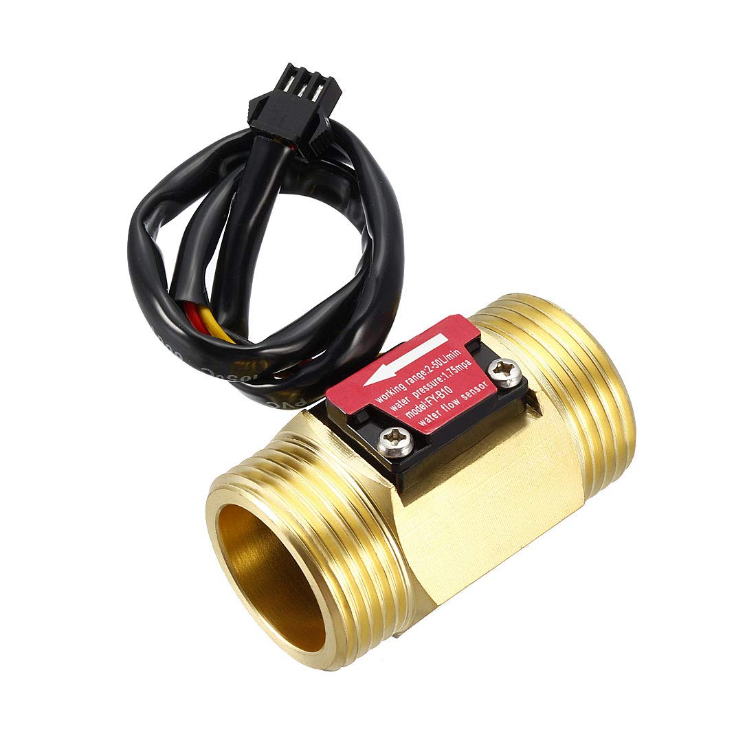 uxcell G1 Hall Effect Liquid Water Flow Sensor Switch Flowmeter Meter ...