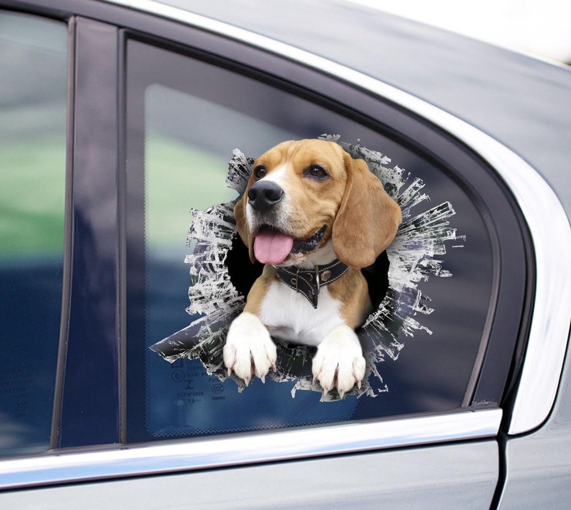 Amazon.com - snzazhe Beagle Window Sticker, Car Decal, Black, Vinyl ...