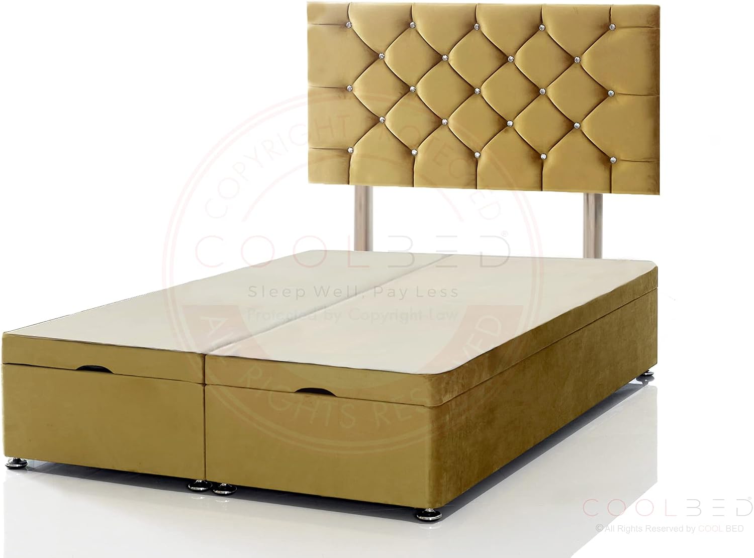 Buy OTTOMAN BED FRAME GAS LIFT UP BED | OTTOMAN BED WITH CHESTERFIELD ...