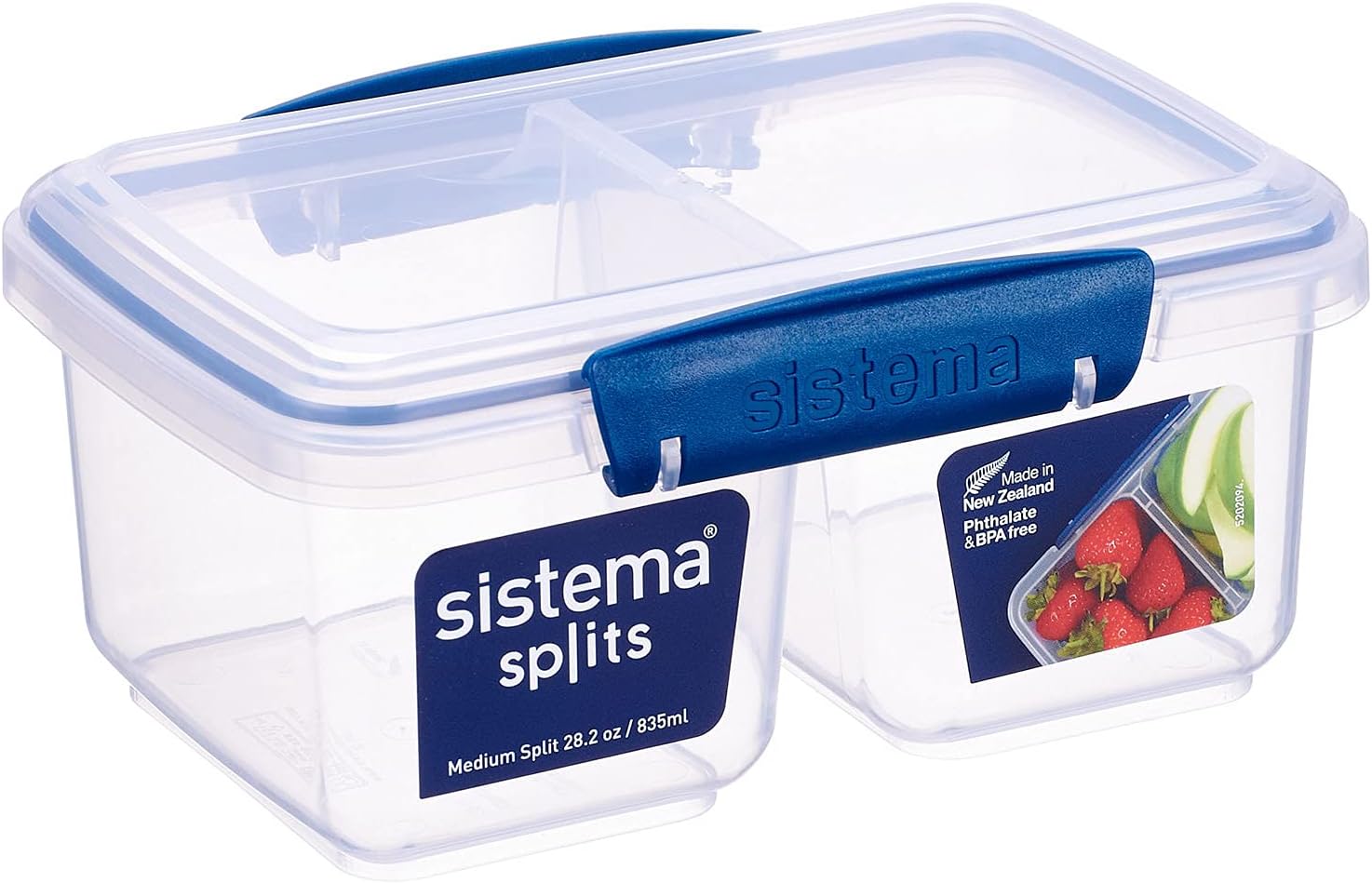 Amazon.com: Sistema medium split food container, 835 ml - dark blue and ...