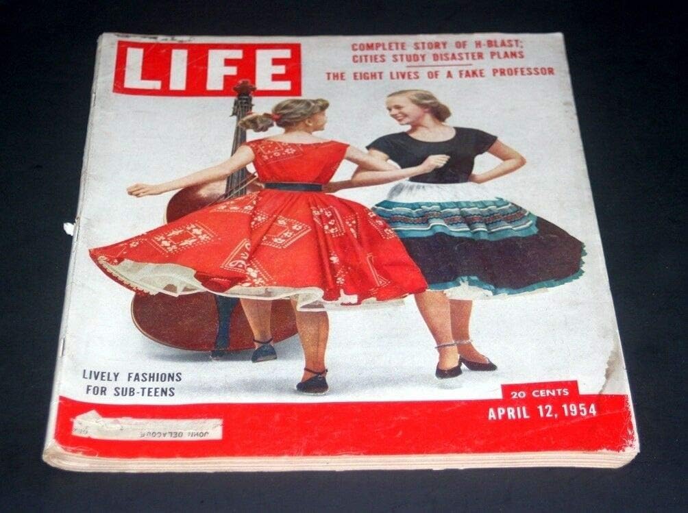 Amazon.com: LIFE MAGAZINE APRIL 12 1954 LIVELY FASHIONS FOR SUB-TEENS ...
