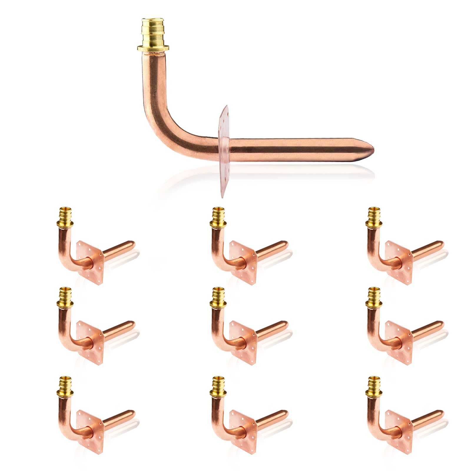 Snapklik.com : HeSun 10-Pack 1/2 Inch Pex-A Expansion Copper Stub Out ...
