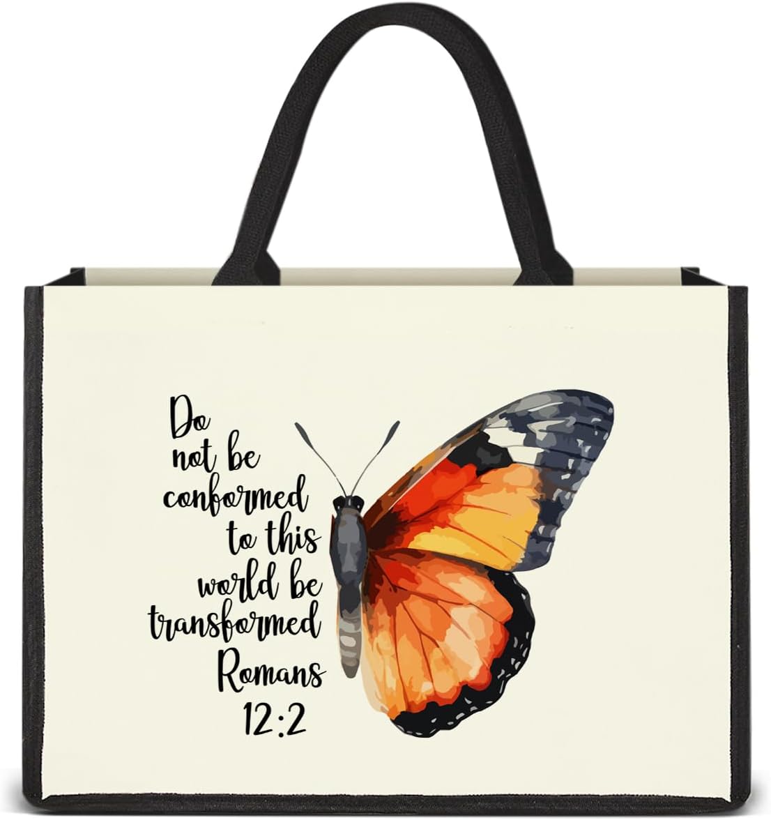 Amazon.com: TRKAE Butterfly Bag Butterfly Gift Bags, Floral Tote Bag ...