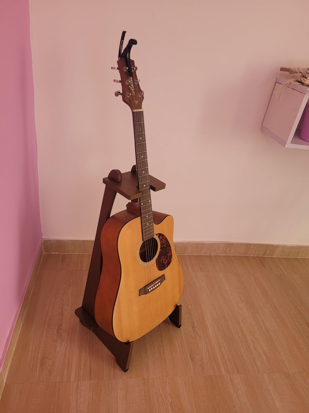 Hype String Guitar Stand | Wooden Guitar Floor Stand - Long Neck | For ...