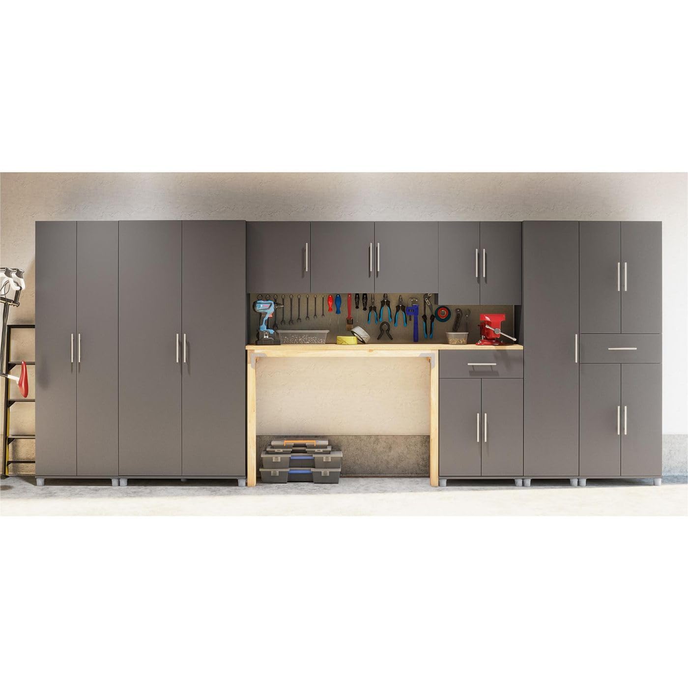 SystemBuild Camberly 24" Utility Storage Cabinet in Graphite Gray
