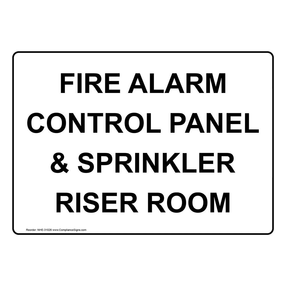 Compliancesigns Com Fire Alarm Control Panel And Sprinkler Riser Room ...