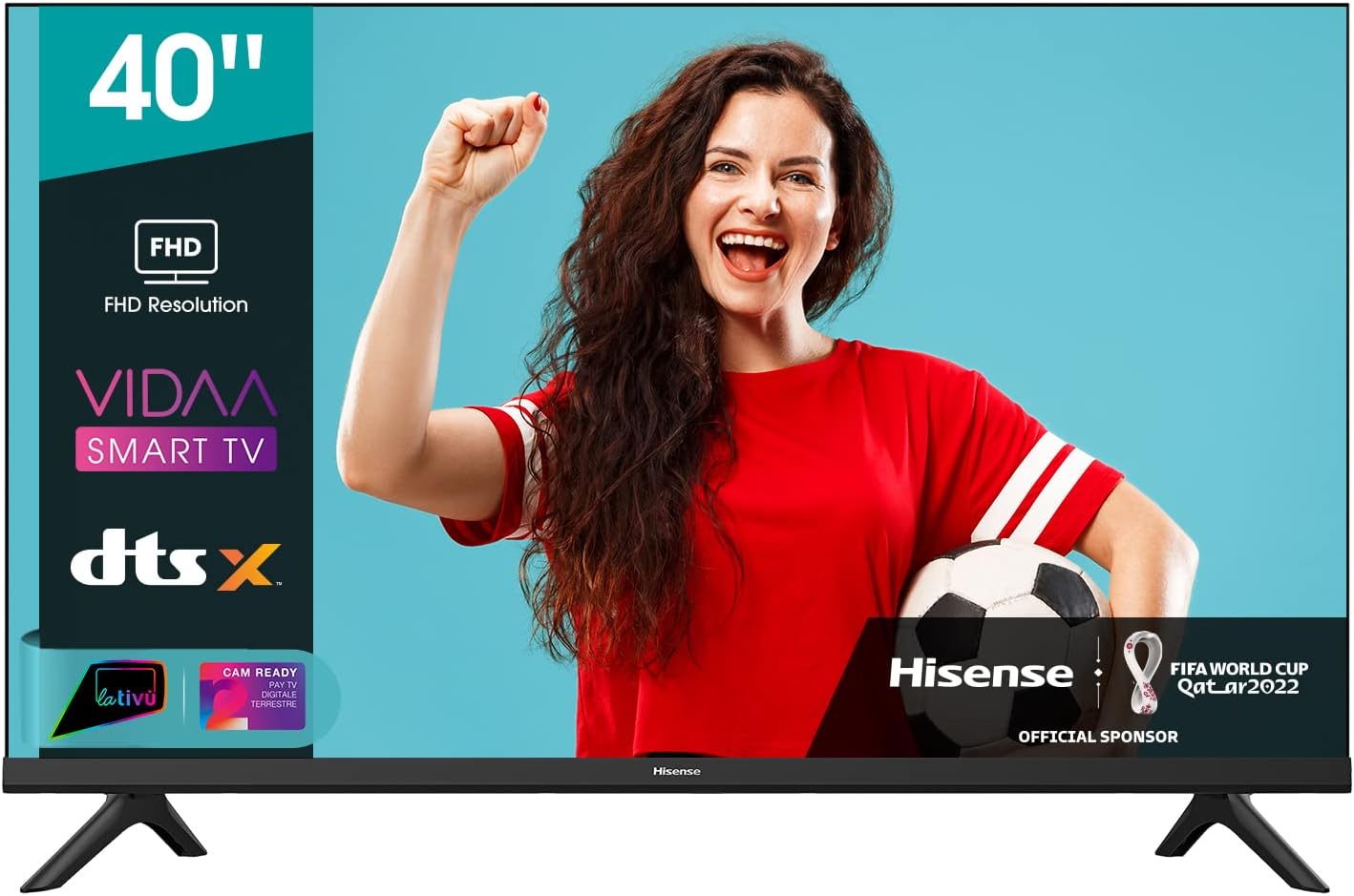 Hisense 40" LED Full HD 2022 40A4FG, Smart TV VIDAA 4.2, Audio 2.0 14W ...