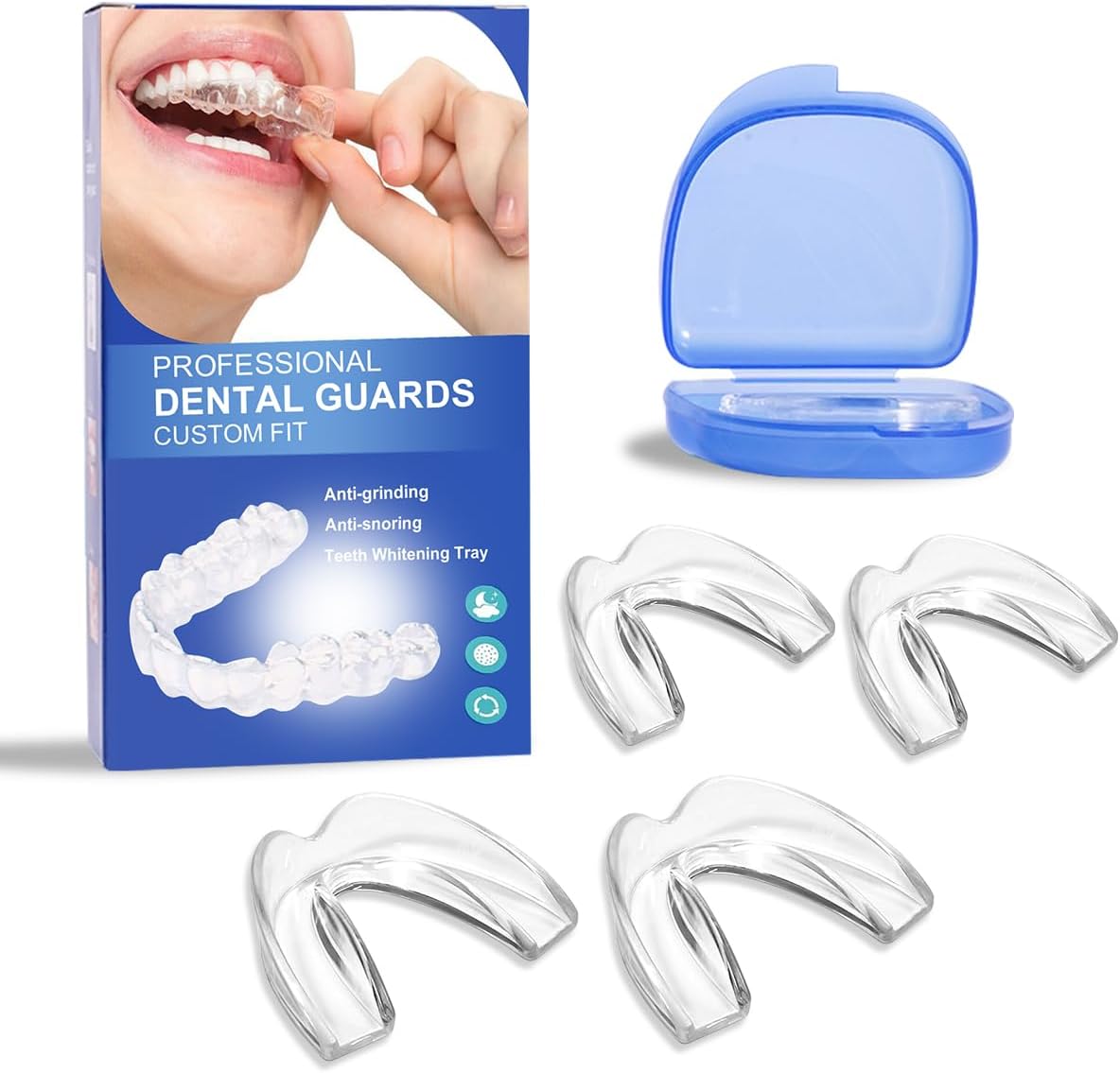 Knirscherschiene Für Nacht, 2 Größen Zahnschiene Knirschen,4 Formbare ...