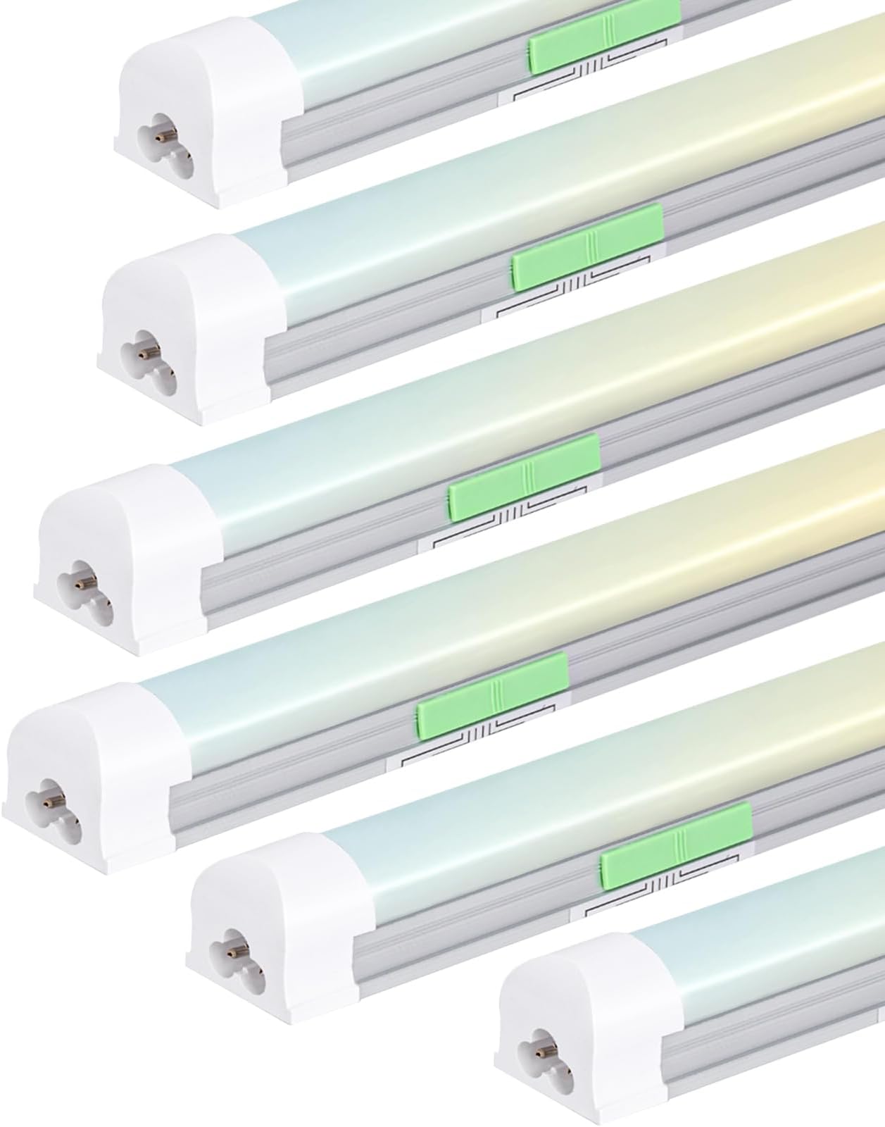 Barrina 6 Pack LED T5 Integrated Single Fixture, 4FT, 2200lm, 3000K ...