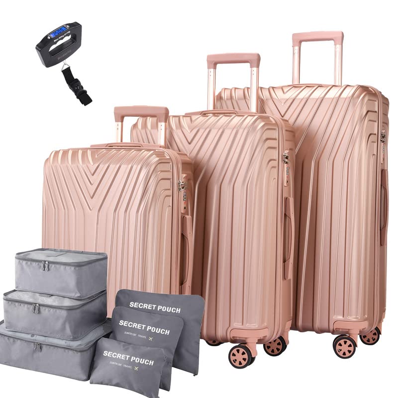 Bosnite Luggage & Travel Gear Suitcase Set - 3-Piece Hard Shell with ...