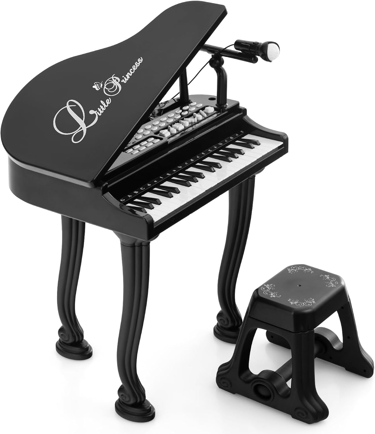 Amazon.com: HONEY JOY Classical Kids Piano, 37-Key Toy Mini Grand Piano ...