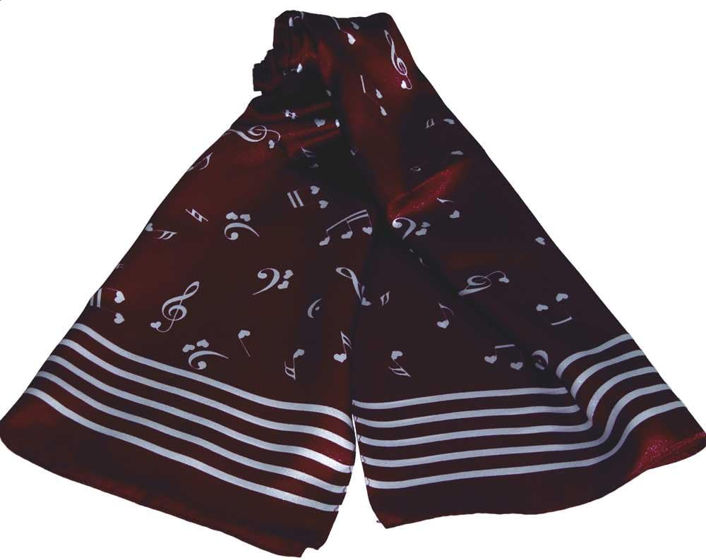 Amazon.com: Music Treasures Co. Maroon Scarf w/Music Symbols : Clothing ...