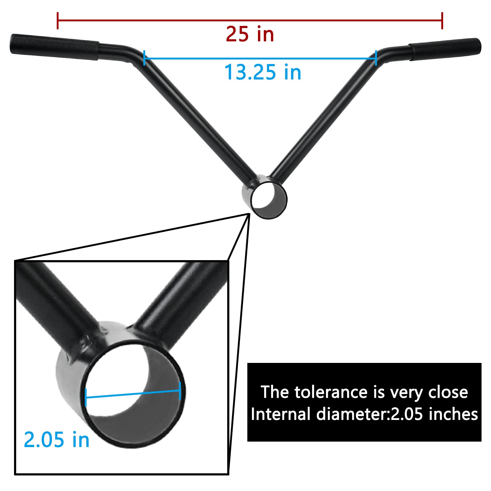 Snapklik.com : T Bar Row Handle, Solid Steel V Bar Handle Landmine ...