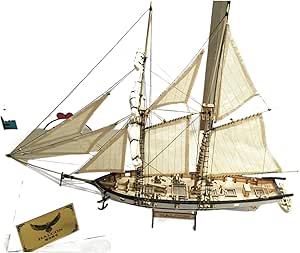 Amazon.com: PEIXEN Wooden Sailboat Model New Version Hobby Ship Model ...