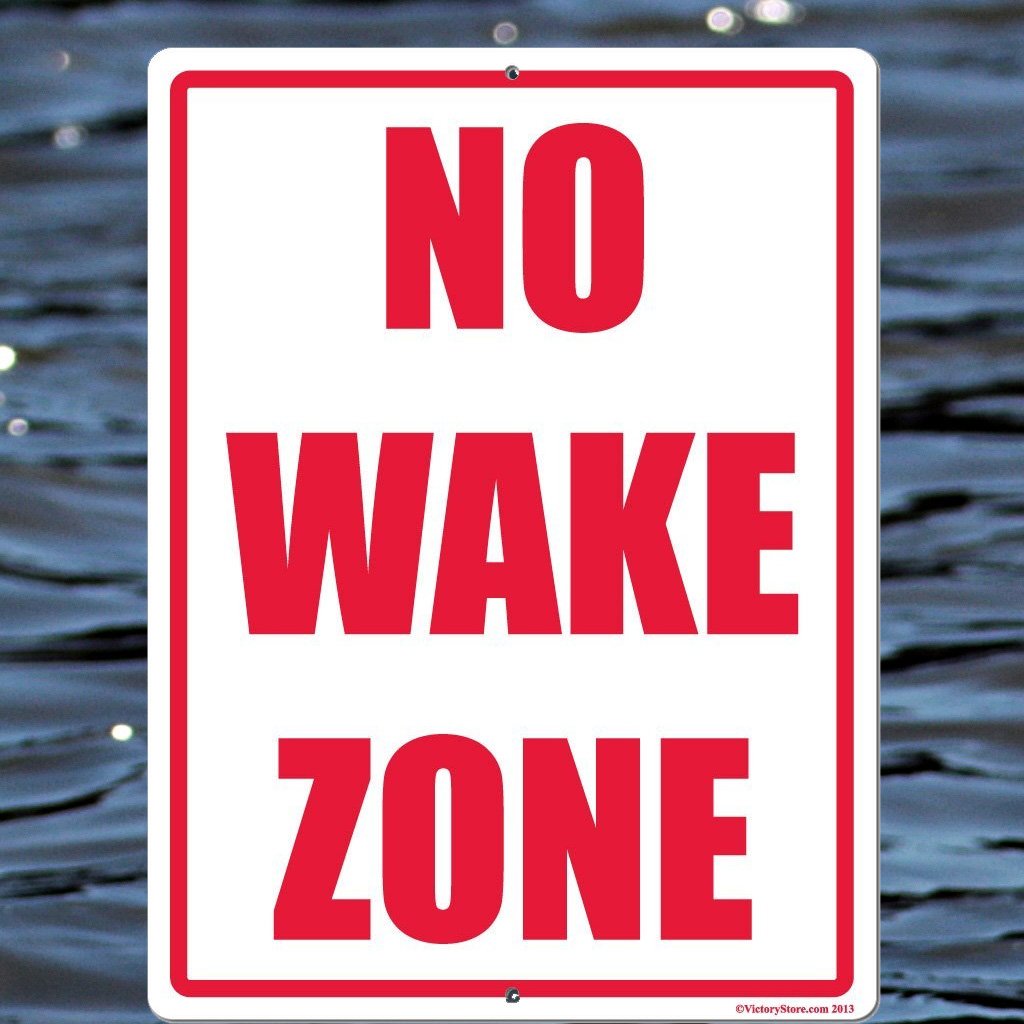 Buy VictoryStore Outdoor Sign: No Wake Zone Sign Aluminum 18 inches x ...