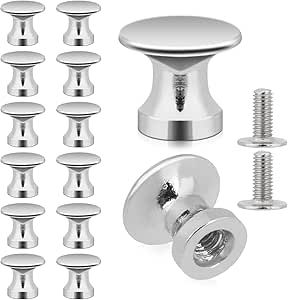 Hariendny 12 Pcs Mini Knobs 1/2" Silver Small Knobs for Jewelry Box ...