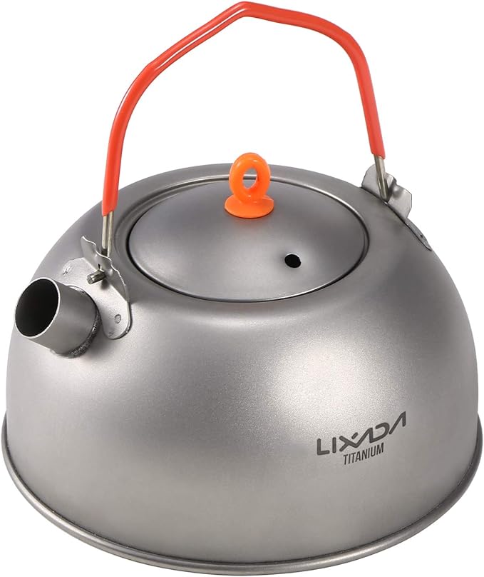 Amazon.com: Lixada 600ml Titanium Tea Kettle for Boiling Water Coffee ...