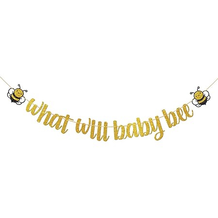 Amazon.com: Dalaber What Will Baby Bee Banner, Bumble Bee Theme Baby ...