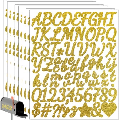 Amazon.com: 2.5 Inch Mailbox Numbers and Letters Stickers 12 Sheets ...