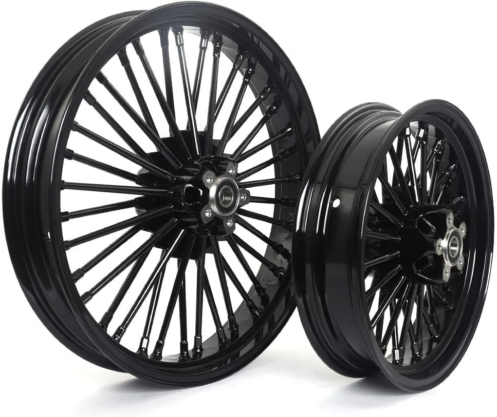 Amazon.com: TOFR 21inch 16inch Black Front Rear Wheels Rims 36 Fat King ...
