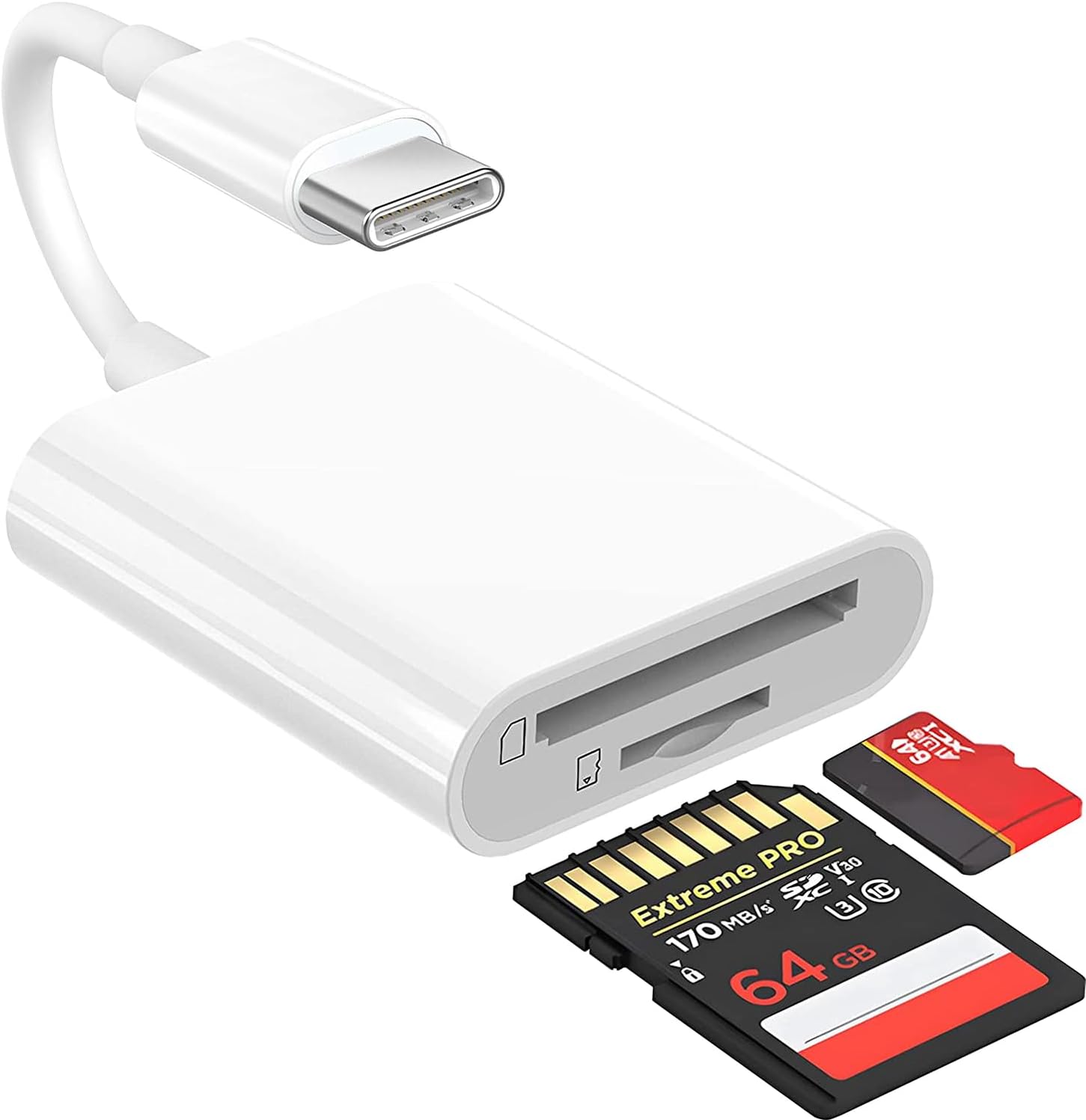 Amazon.com: SD Card Reader for iPhone USB C, USB-C to SD/TF Memory Card ...