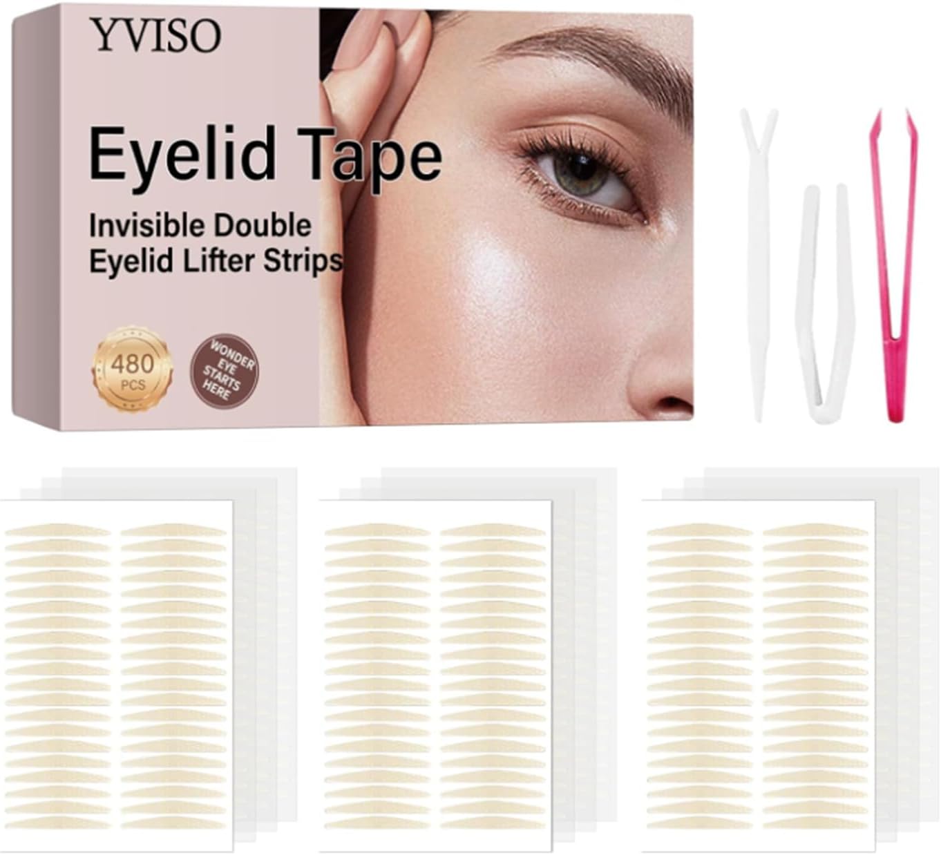 Amazon.com: Eyelid Tape: Eyelid Lifter Strips - Double Eyelid Tape ...