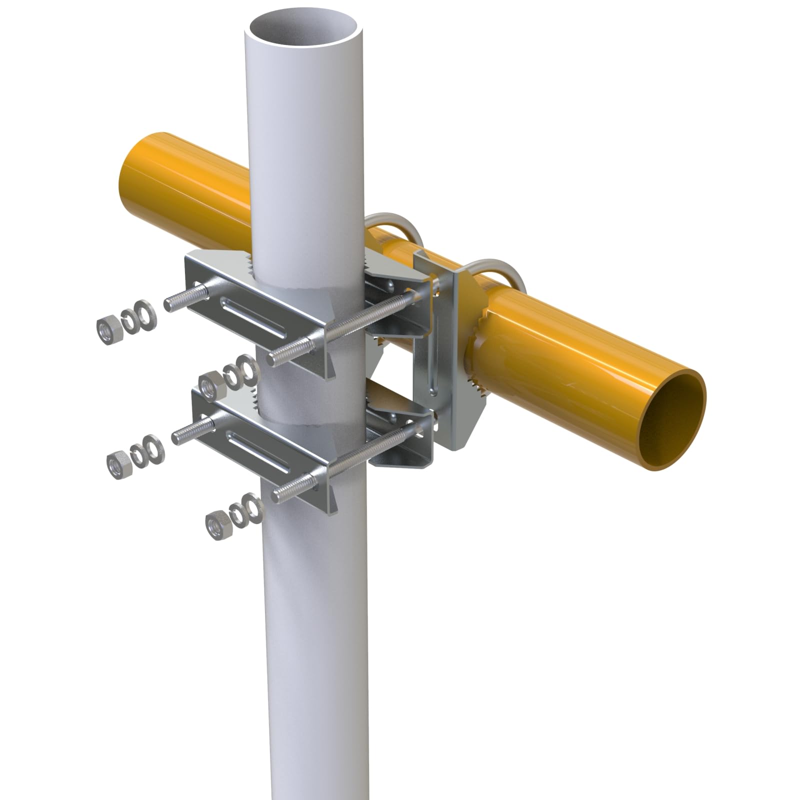 Amazon.com: Amazmount Double Antenna Mount Clamp U-Bolt Mounting ...