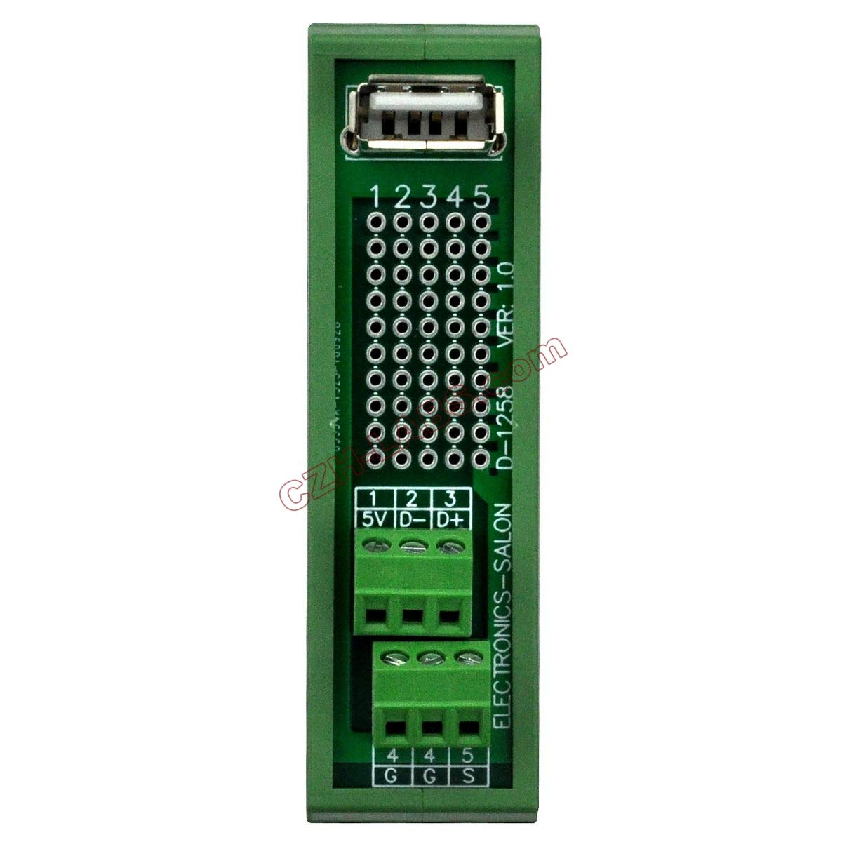 Snapklik.com : Slim DIN Rail Mount USB Type A Female Vertical Jack ...