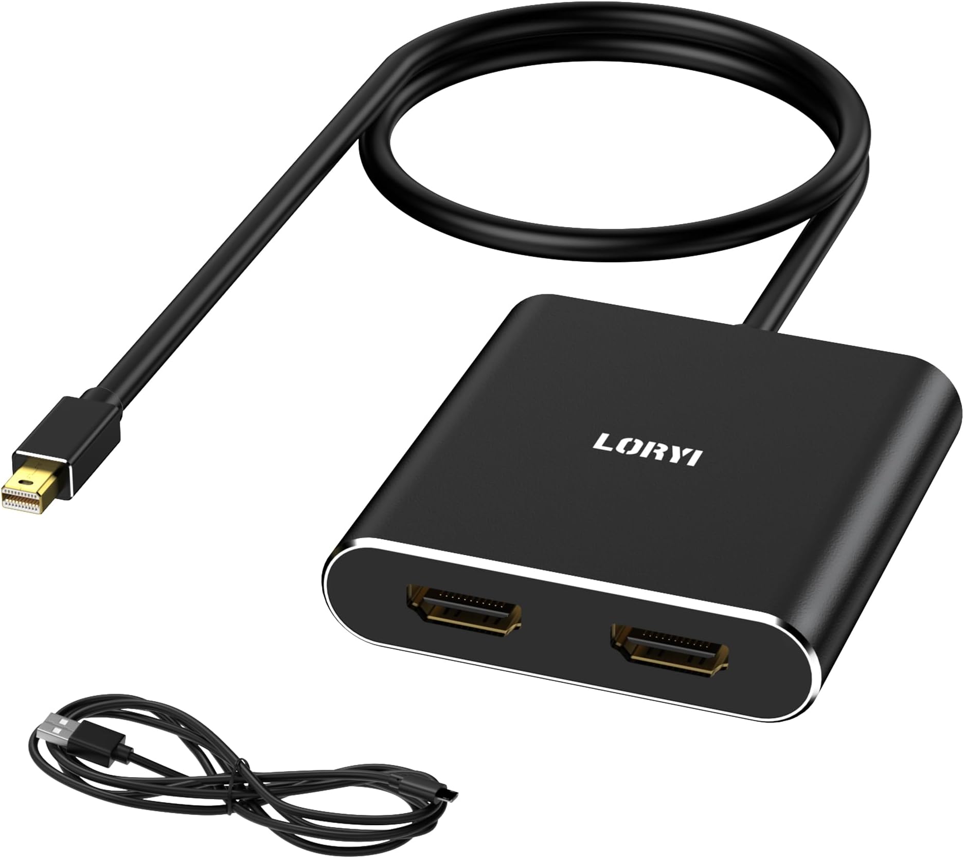 Loryi Mini Displayport to Dual HDMI, MDP 1.2 to 2 HDMI Splitter for ...
