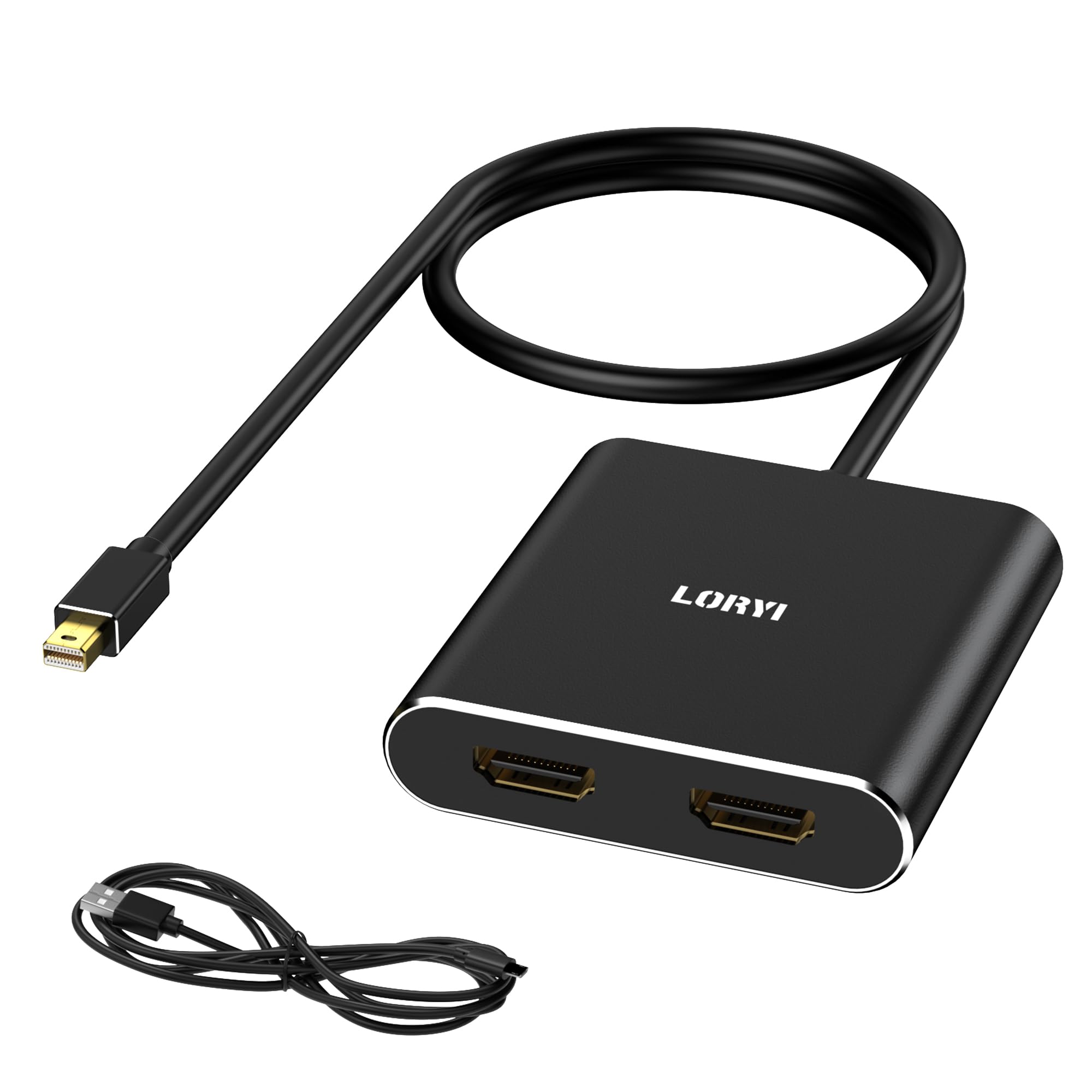 Loryi Mini Displayport to Dual HDMI, MDP 1.2 to 2 HDMI Splitter for ...