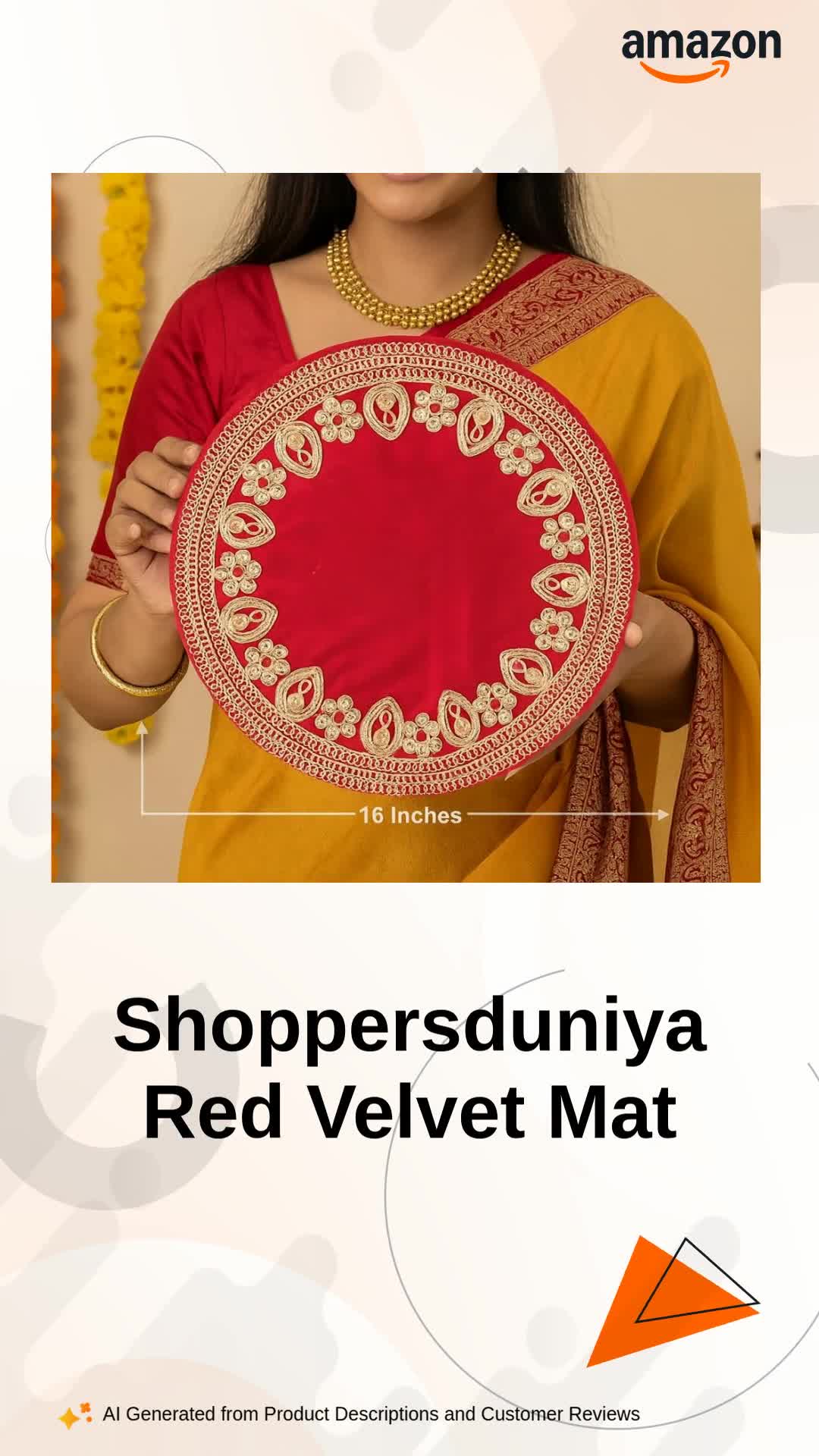 Watch Shoppersduniya Red Velvet Mat on Amazon Live