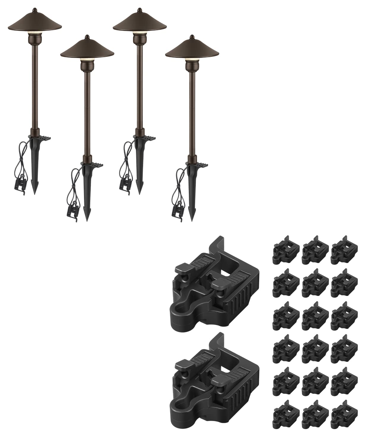 EDISHINE 20-Pack Low Voltage Wire Connector, Landscape Lighting Cable ...